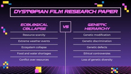 Dystopian Film Research Paper Infographics Template