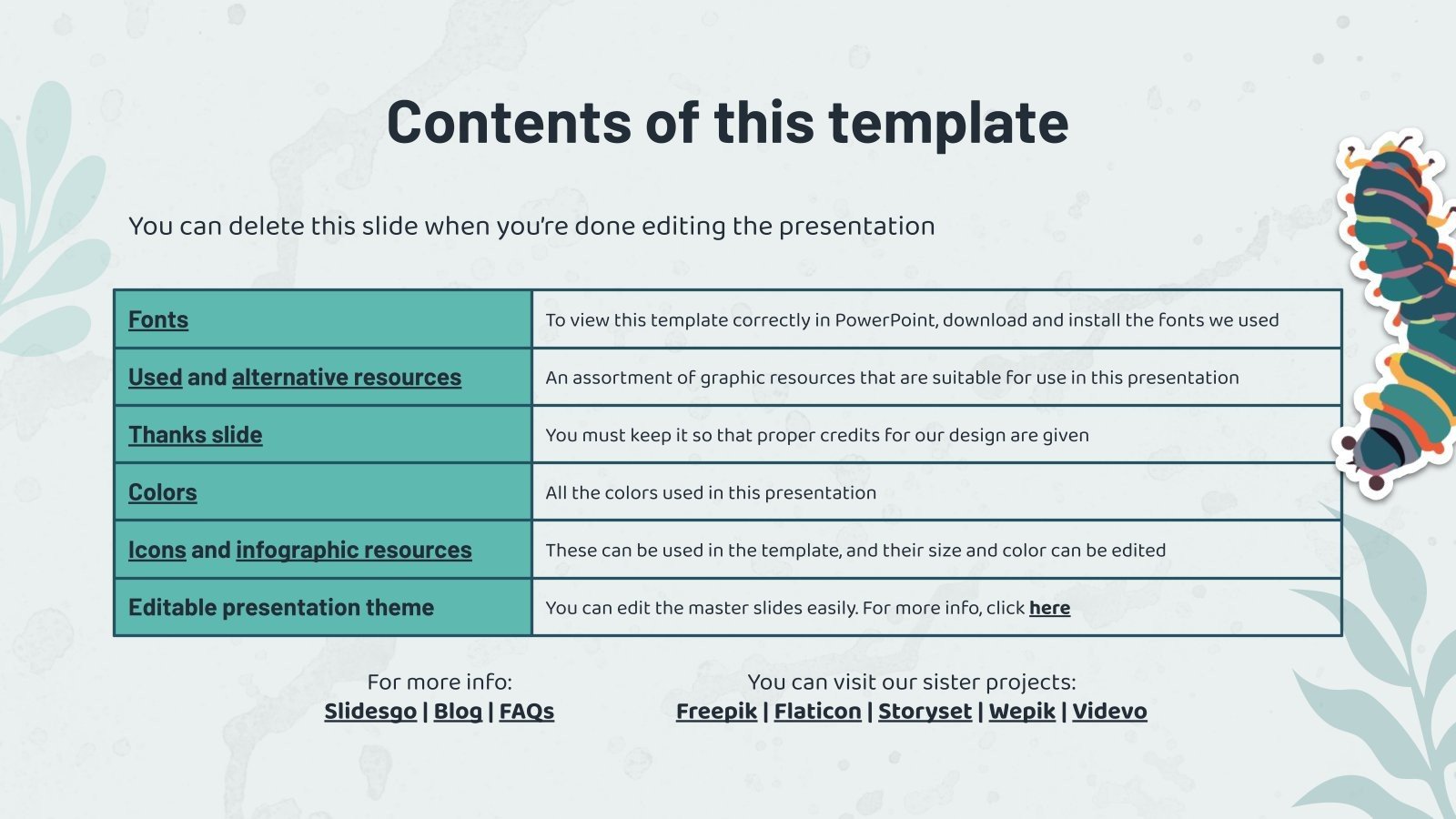 Caterpillar Theme Presentation