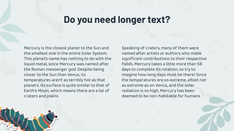 Caterpillar Theme Presentation