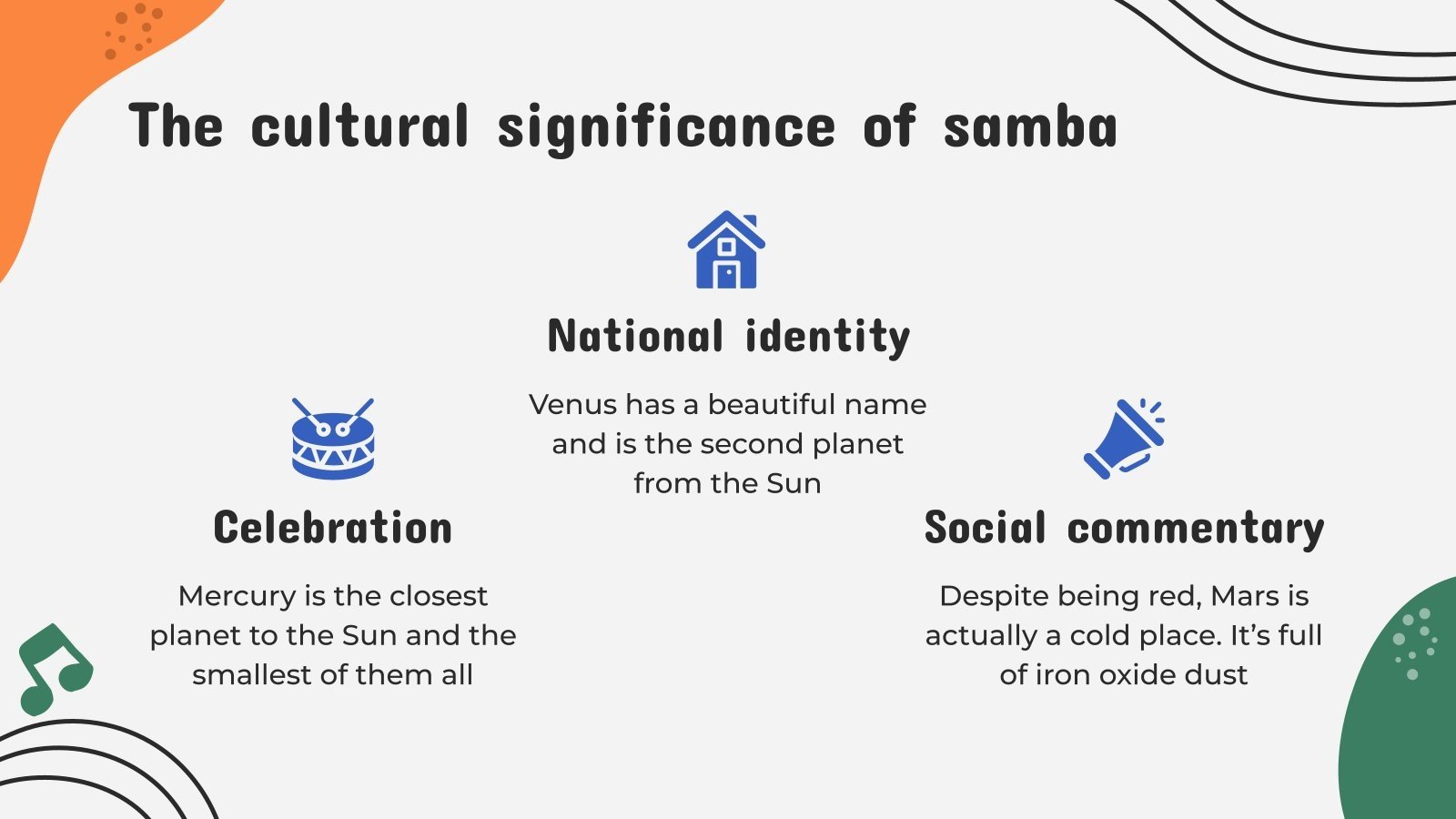 Music Subject for High School: Samba - Presentation