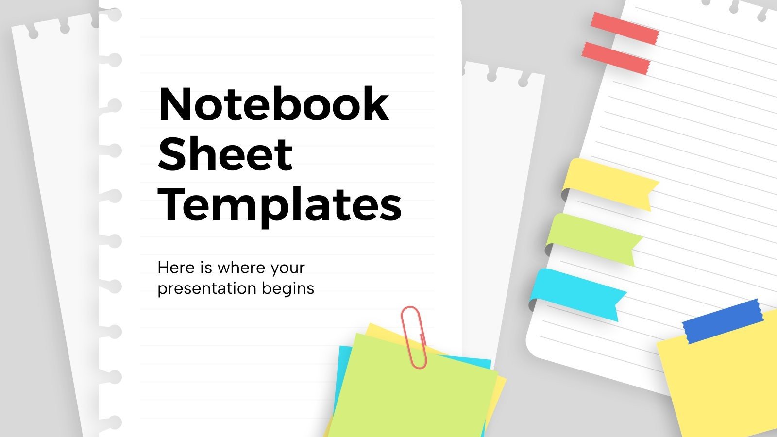 Notebook Sheet Templates Presentation