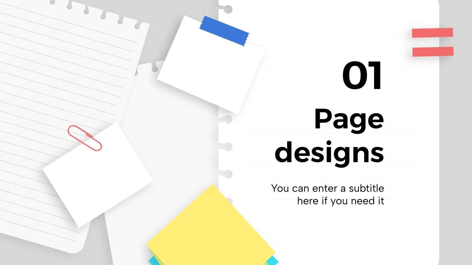 Notebook Sheet Templates Presentation