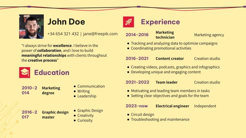 Electrical Engineer Portfolio | Google Slides & PowerPoint