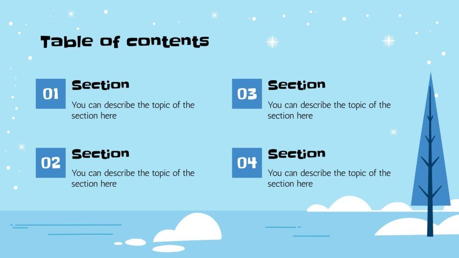 Falling Snowflakes | Google Slides & PowerPoint template