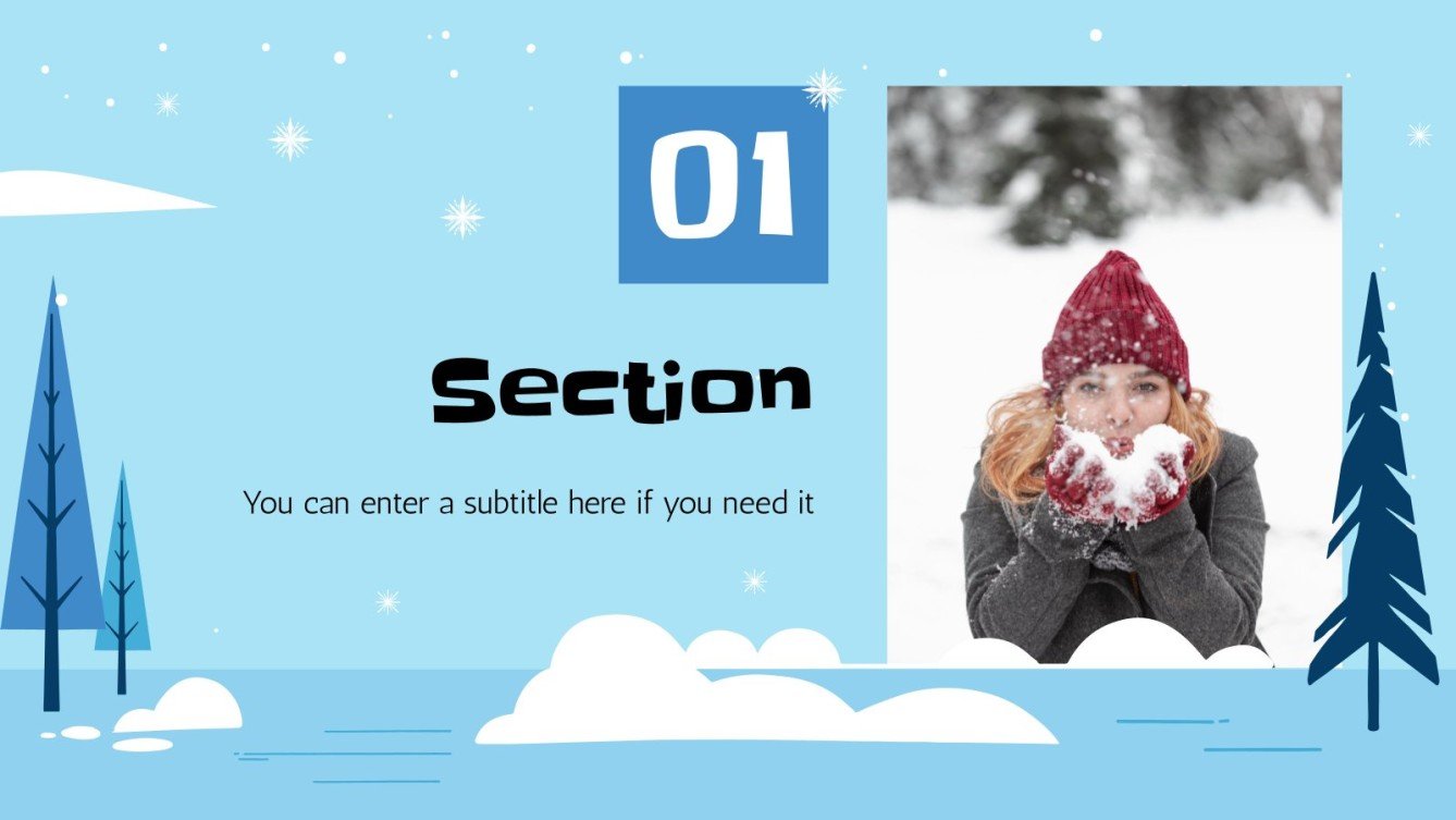 Falling Snowflakes | Google Slides & PowerPoint template