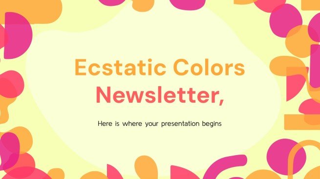 Ecstatic Colors Newsletter | Google Slides & PowerPoint
