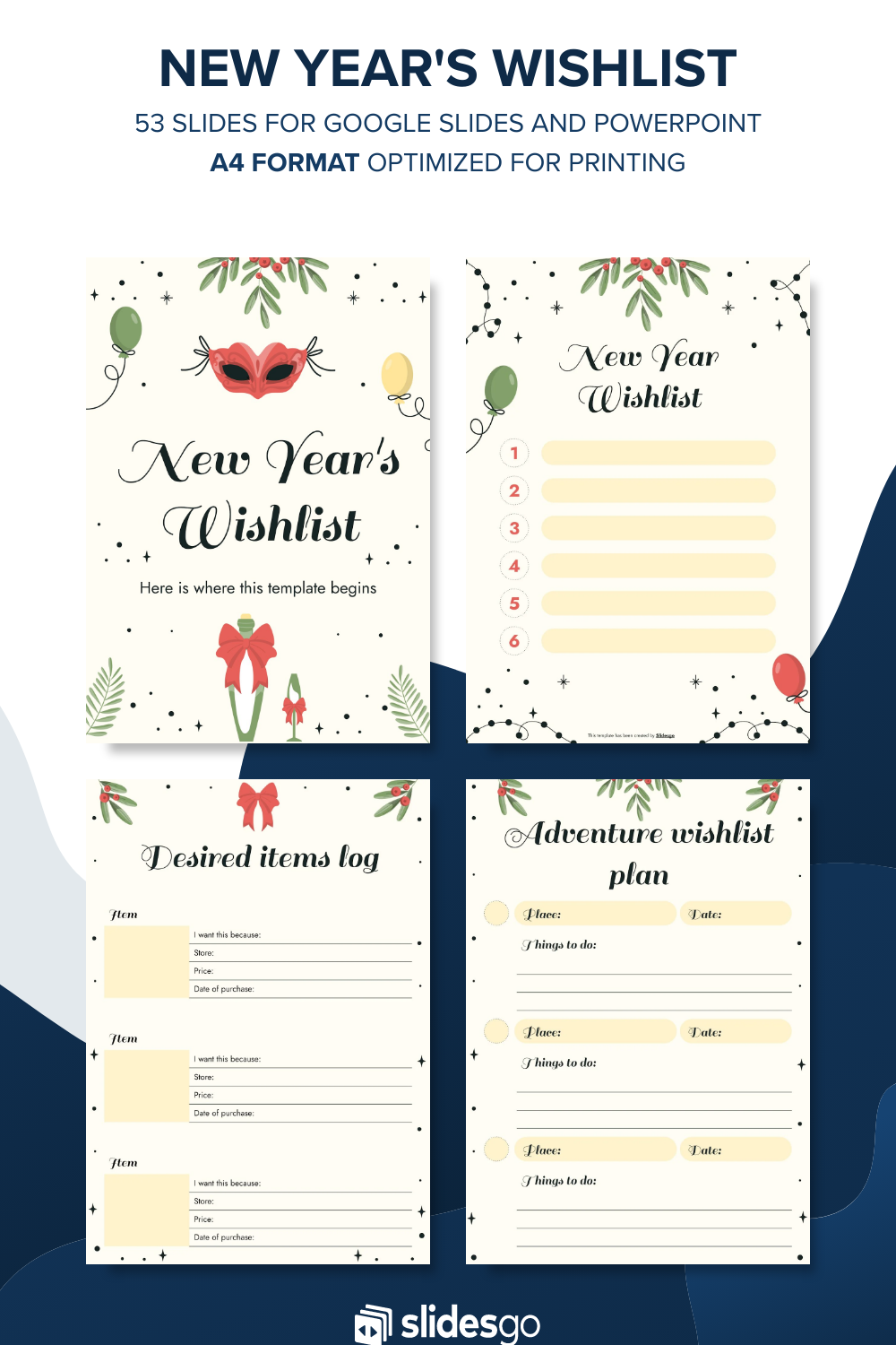 New Year's Wishlist Template