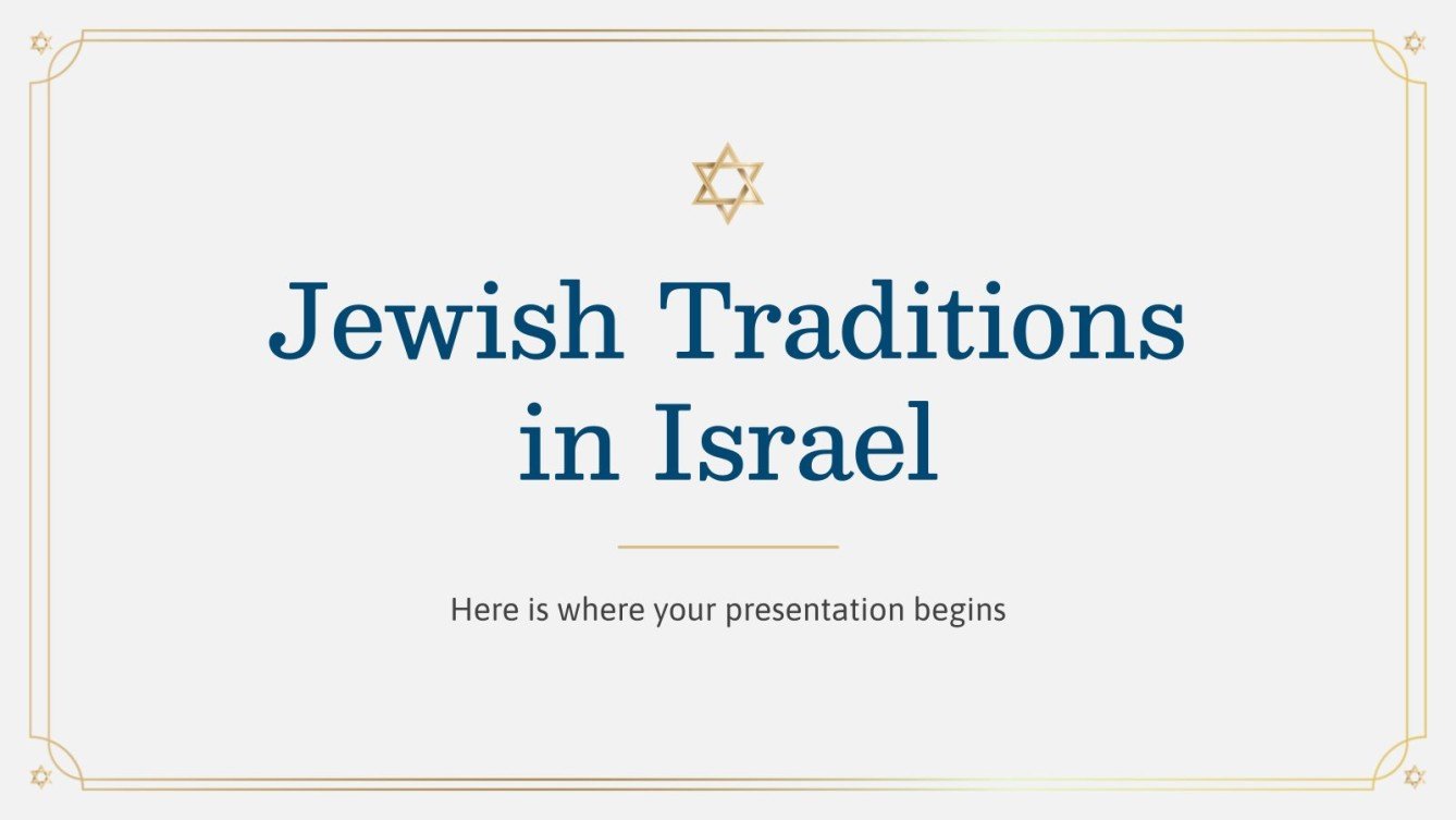 Jewish Traditions in Israel Presentation
