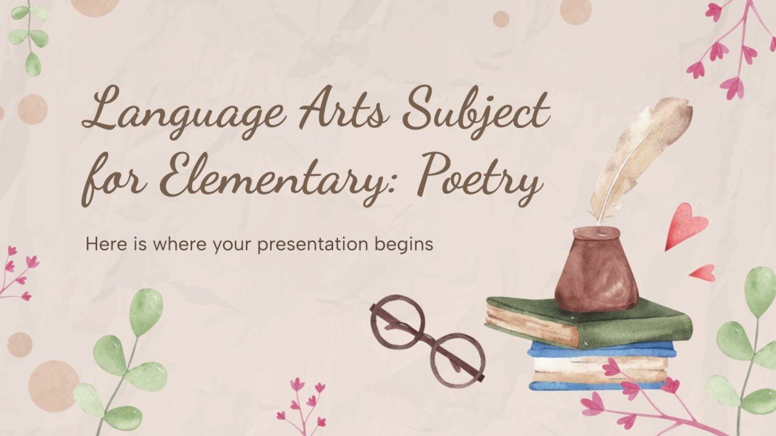 Plantillas gratis para Google Slides y PPT sobre poesía