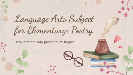 Plantillas gratis para Google Slides y PPT sobre poesía