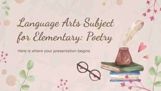 Plantillas gratis para Google Slides y PPT sobre poesía