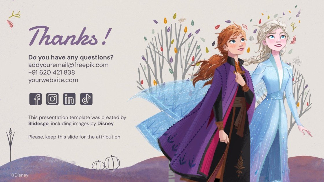 Frozen: Elsa and Anna's Autumn Adventure Presentation