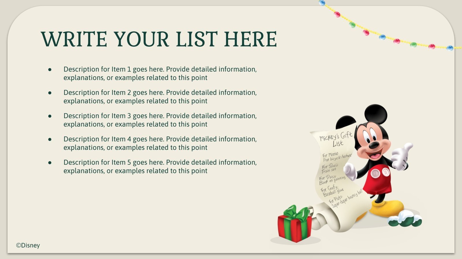 Christmas with Mickey Mouse Presentation