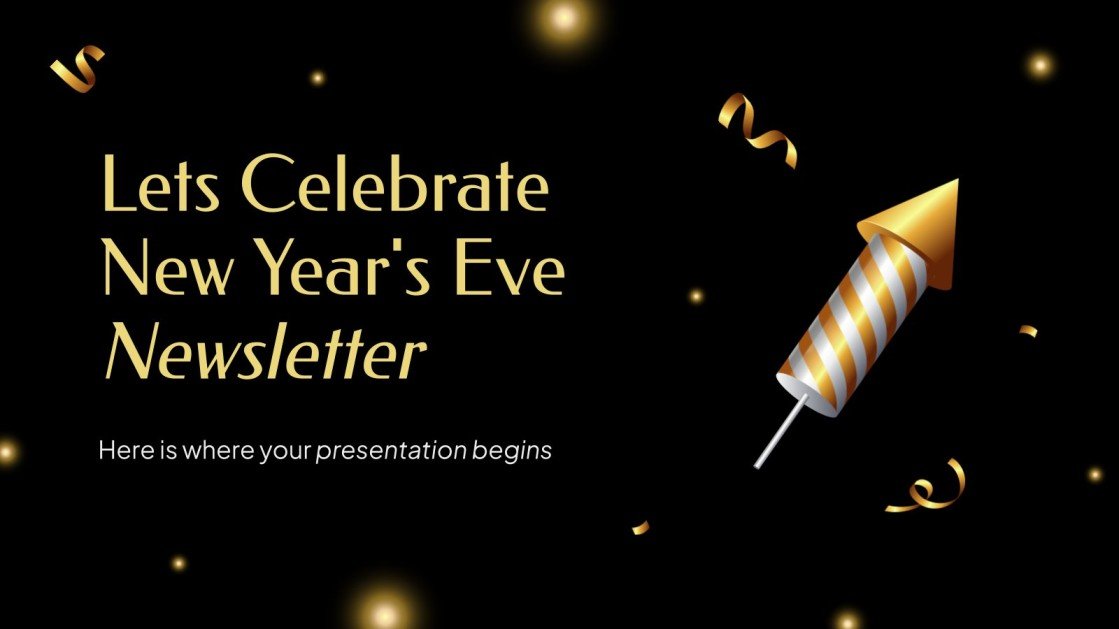 Let's Celebrate New Year's Eve Newsletter