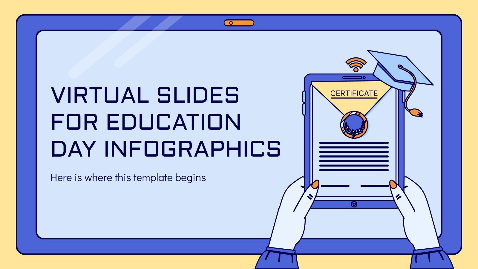 Virtual Slides for Education Day Infographics