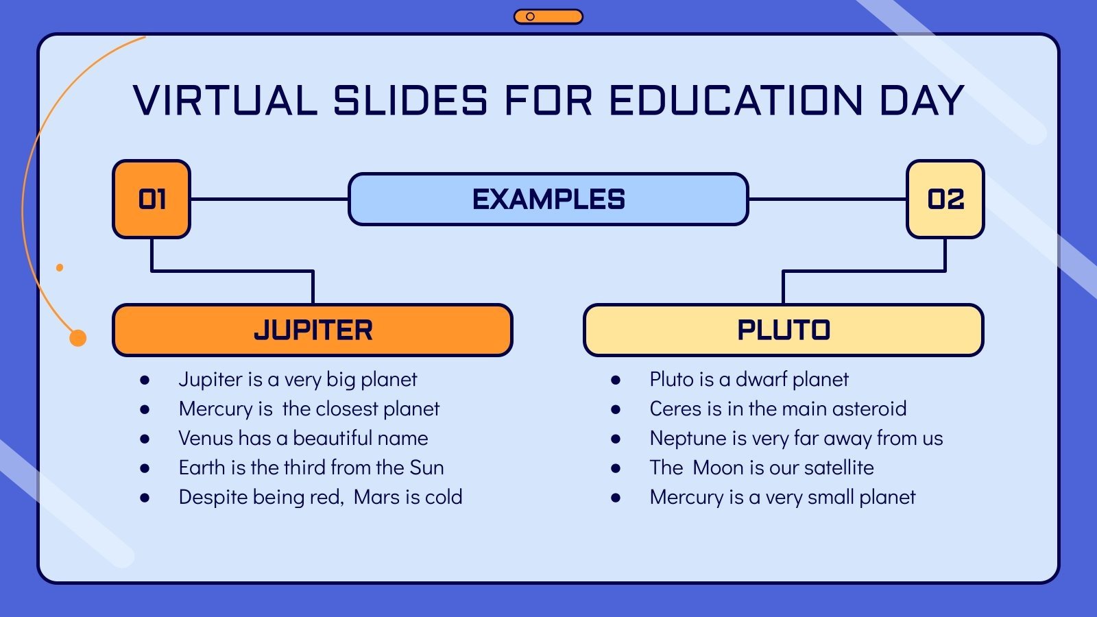 Virtual Slides for Education Day Infographics