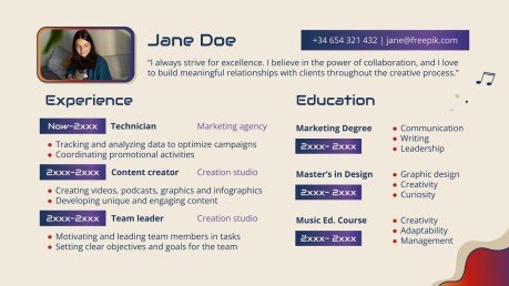 Musical Artist Portfolio Presentation