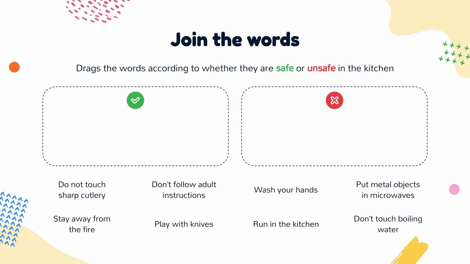 Safety Rules and Precautions - Health - 1st Grade