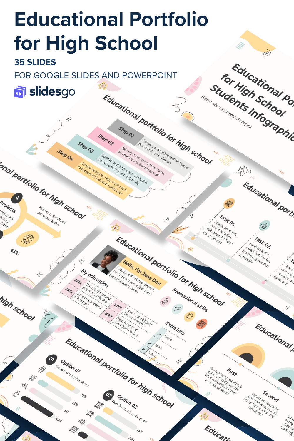 Educational Portfolio for High School Students Infographics