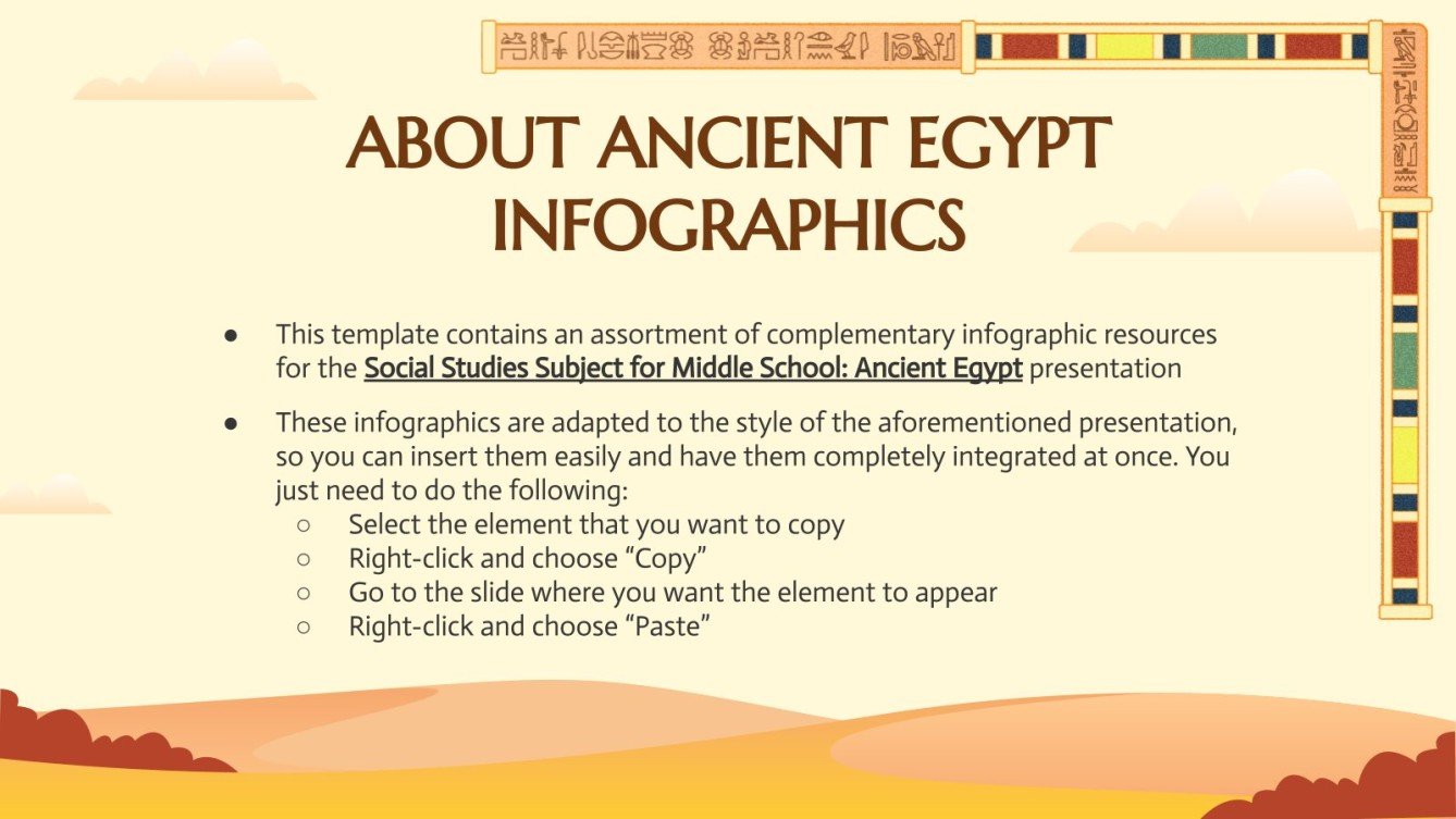Social Studies for Middle School: Ancient Egypt Infographics