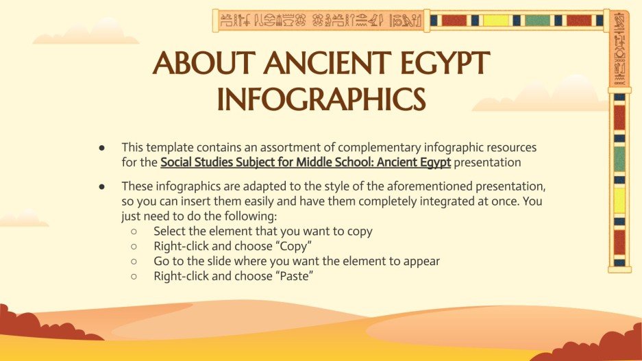 Social Studies for Middle School: Ancient Egypt Infographics