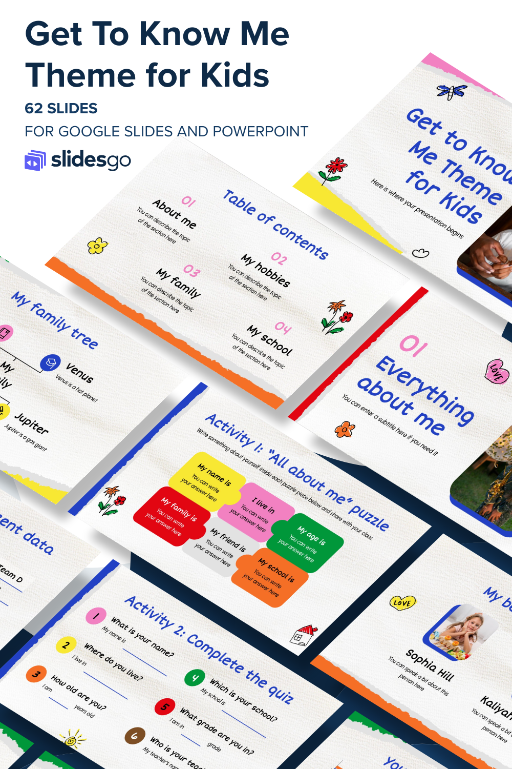 Get To Know Me Theme for Kids Presentation