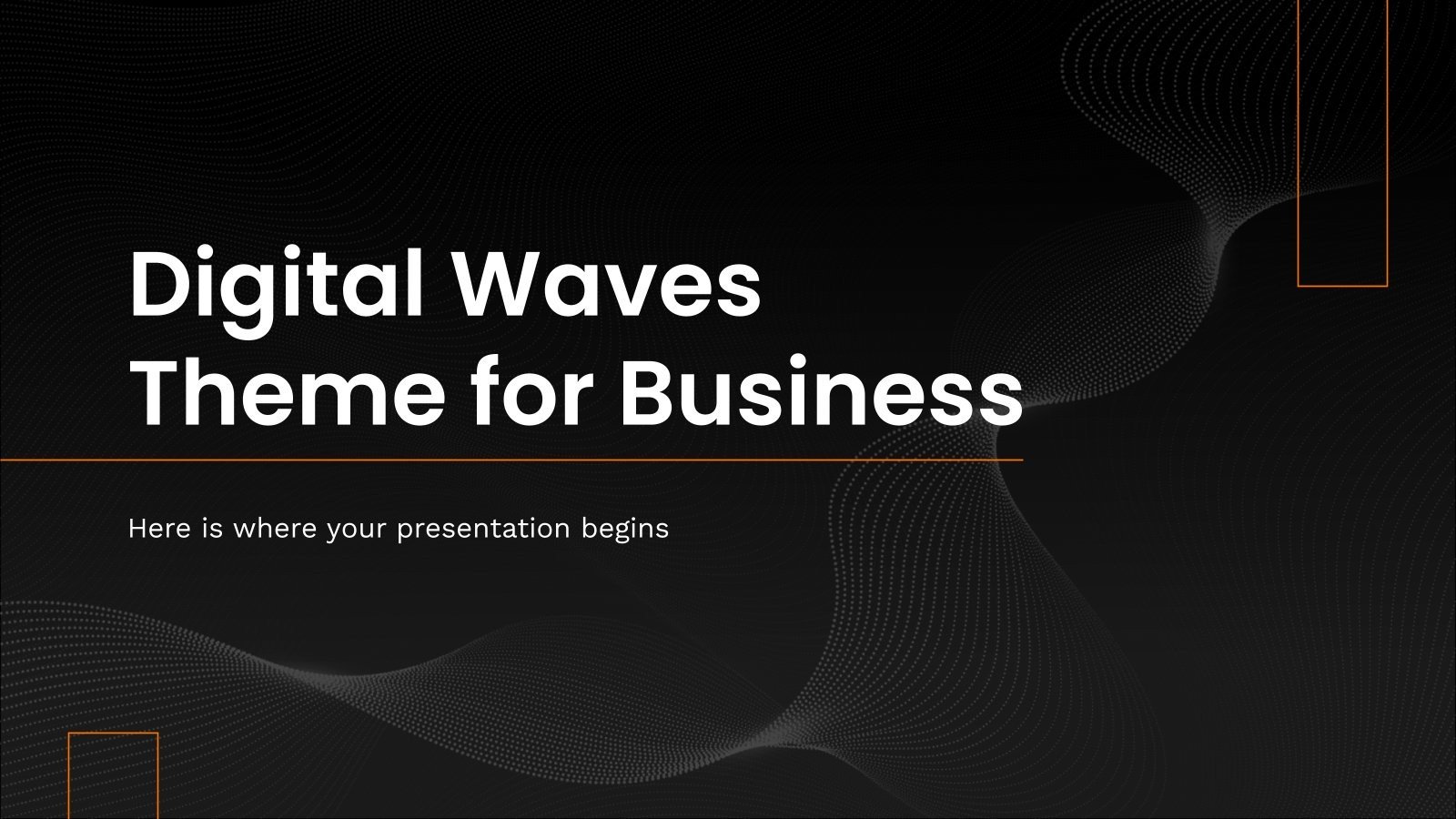 Digital Waves Theme for Business - Presentation