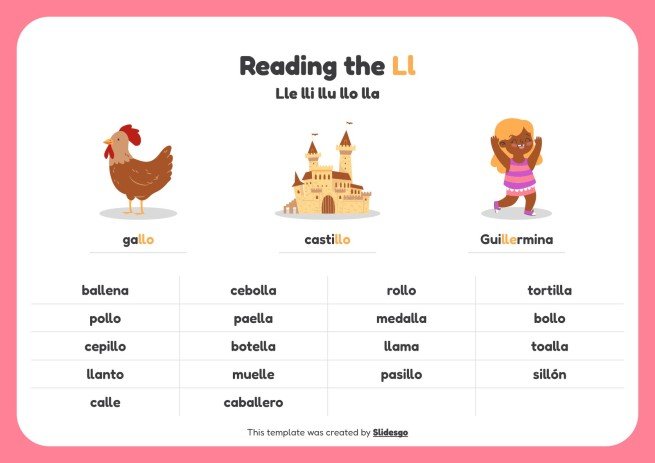 My First Letters - LL, Y, H - Spanish Class