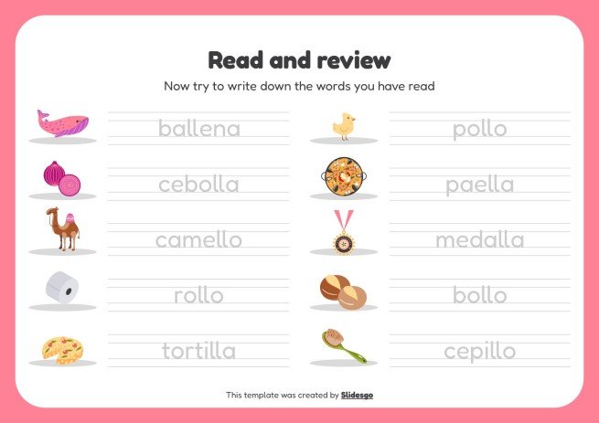 My First Letters - LL, Y, H - Spanish Class