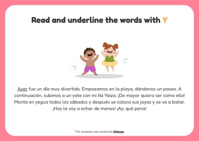 My First Letters - LL, Y, H - Spanish Class