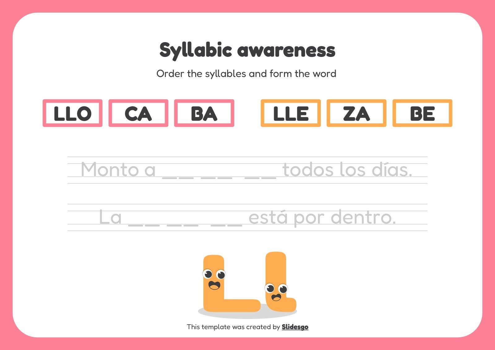 My First Letters - LL, Y, H - Spanish Class