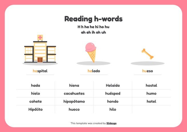 My First Letters - LL, Y, H - Spanish Class