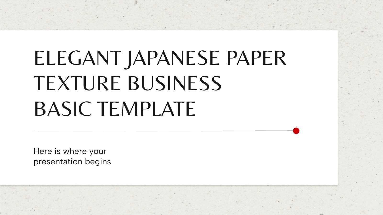 Elegant Japanese Paper Texture Business Basic Template