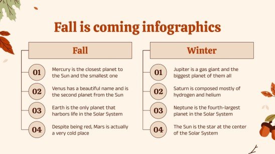 Fall is Coming Infographics Template
