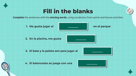 Sports and Leisure Activities - Spanish - Foreign Language