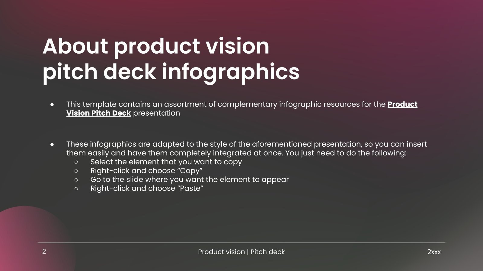 Product Vision Pitch Deck Infographics Template