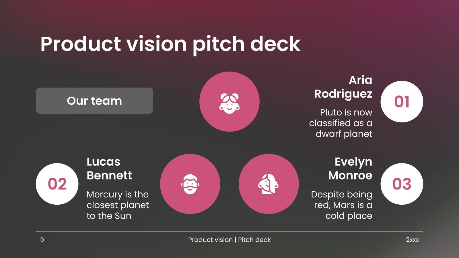 Product Vision Pitch Deck Infographics Template