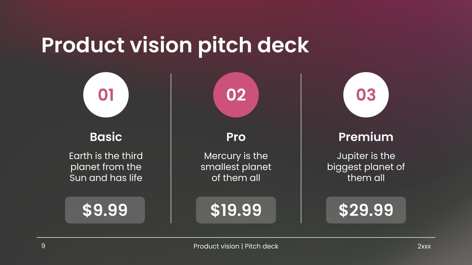 Product Vision Pitch Deck Infographics Template
