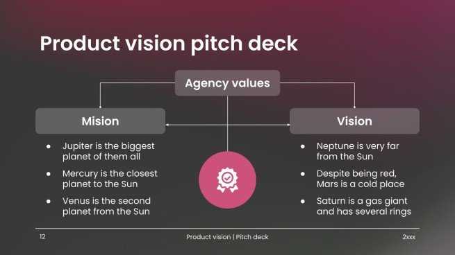 Product Vision Pitch Deck Infographics Template