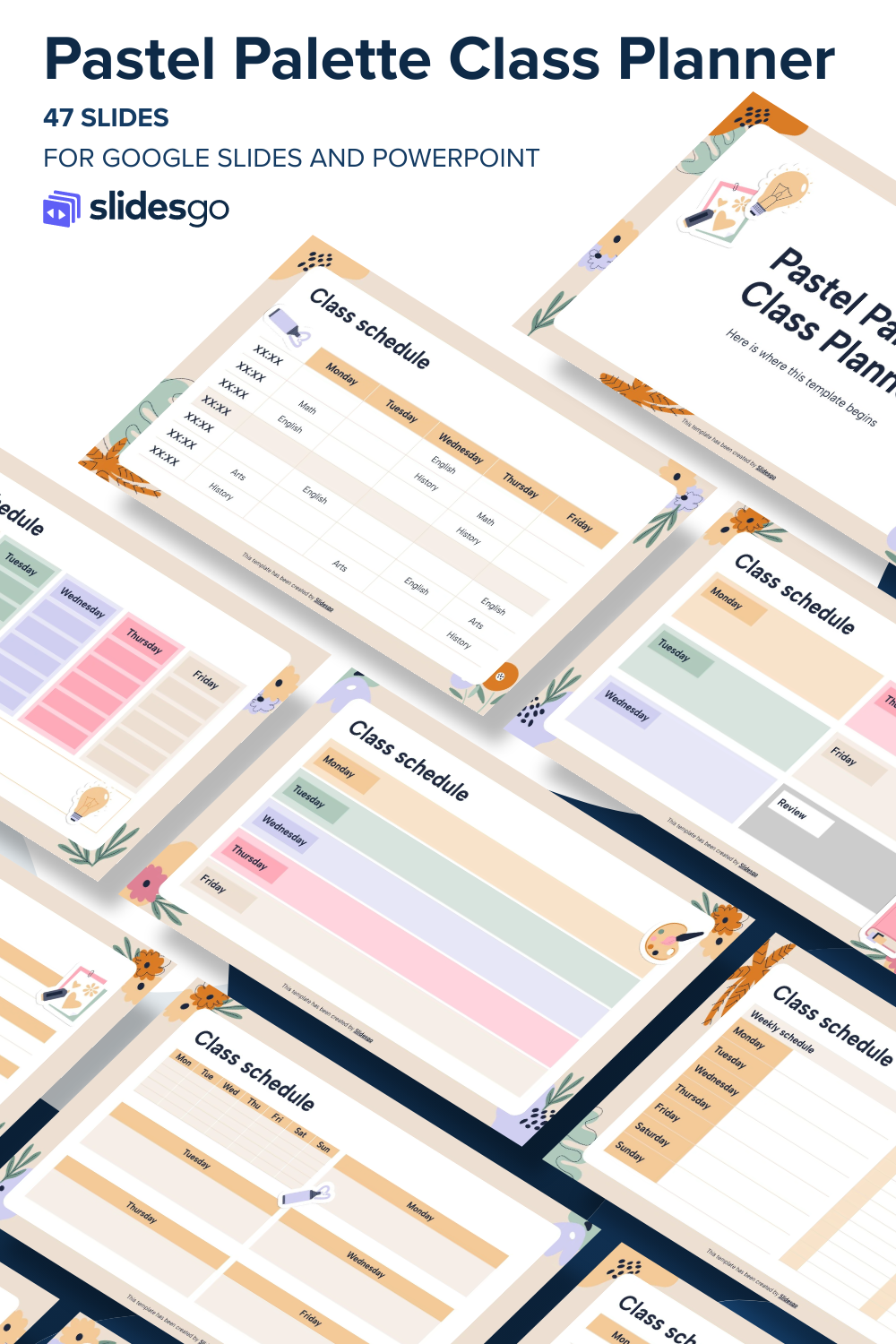 Pastel Palette Class Planner Template