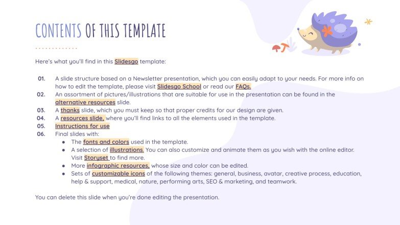 Cute Animals Newsletter | Google Slides et PowerPoint