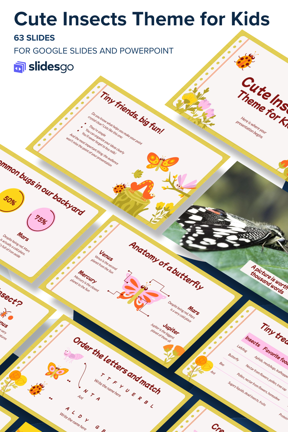 Cute Insects Theme for Kids