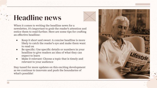 Old Newspaper Newsletter Presentation