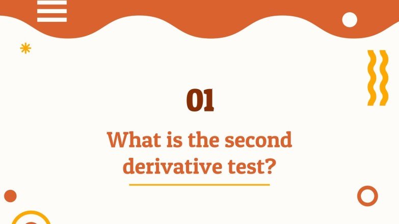 Second Derivative Test Presentation