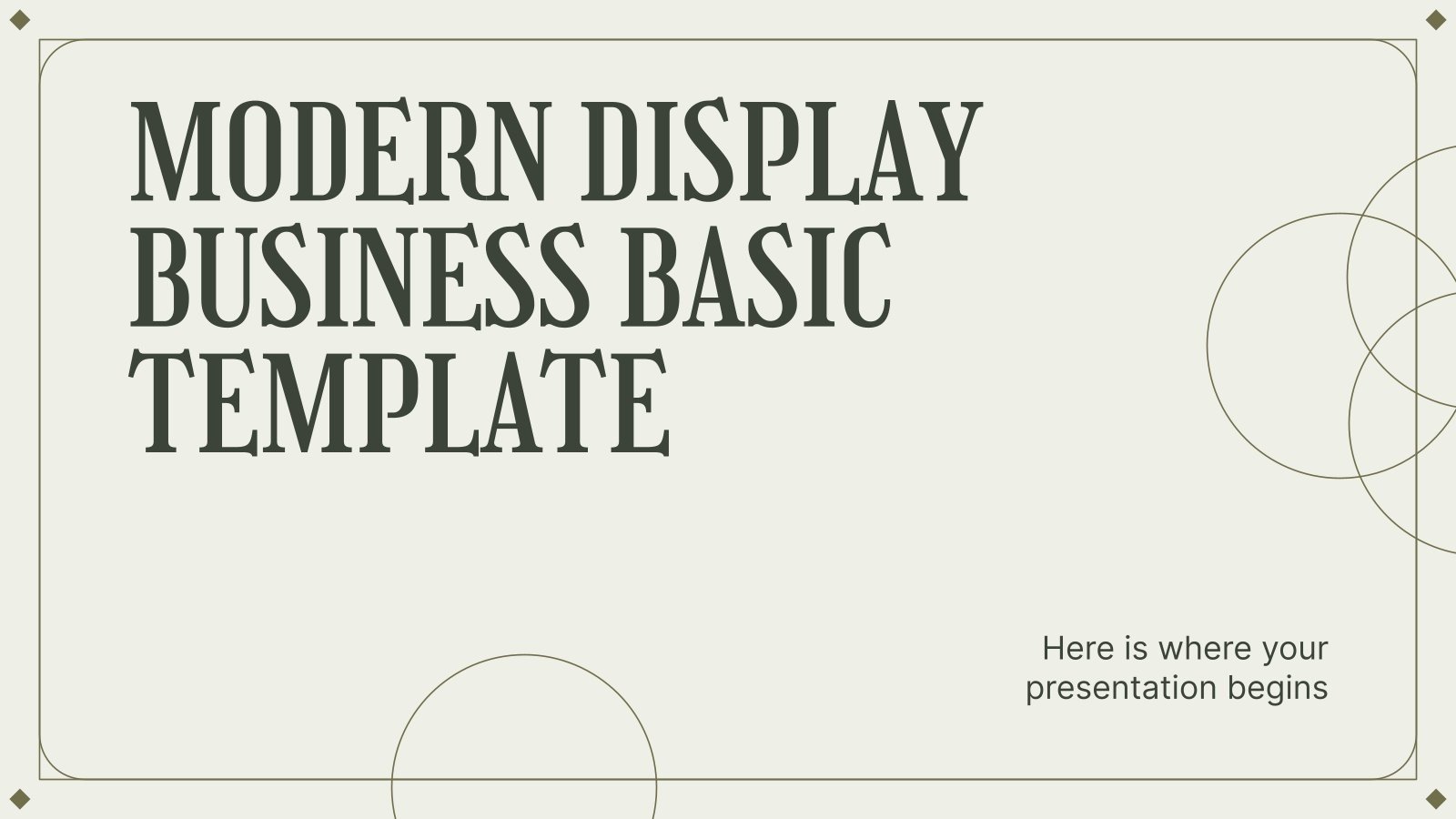 Modern Display Business Basic Template