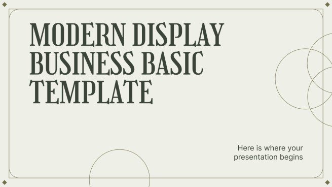 Modern Display Business Basic Template