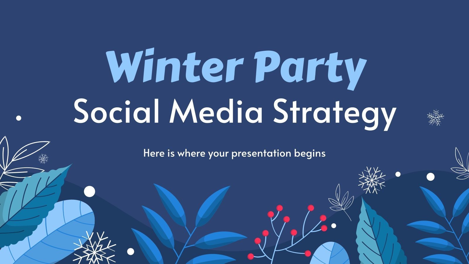 Winter Party Social Media Strategy Presentation