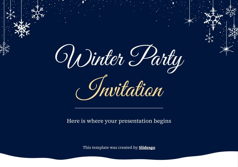 Winter Party Invitation Template