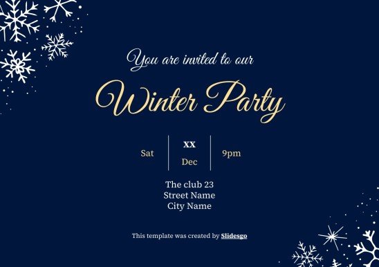 Winter Party Invitation Template