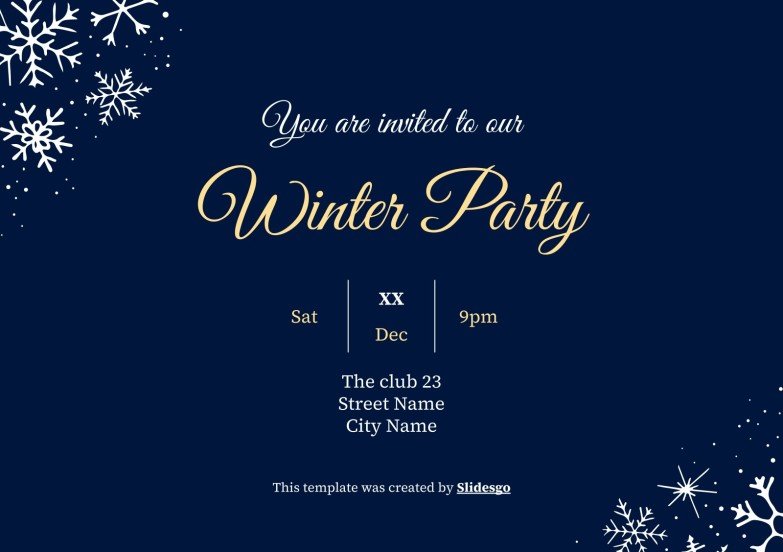 Winter Party Invitation Template